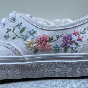 Custom Wedding Shoe, Custom Wedding Sneaker, Hand Embroidered Shoes ...
