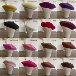 Soft Yellow Floral Beret, French Floral Beret, Silk Ribbon Flowers ...