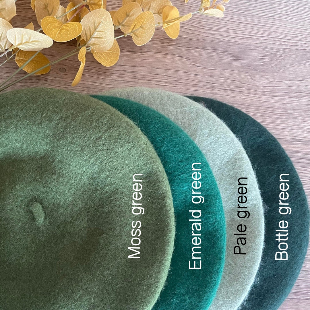 Premium Wool Beret in 24 Colours, Plain Beret Blank, Thick Wool Beret ...