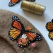 Monarch Butterfly Beret, Embroiderd Butterfly Beret, Hand Embroidered ...