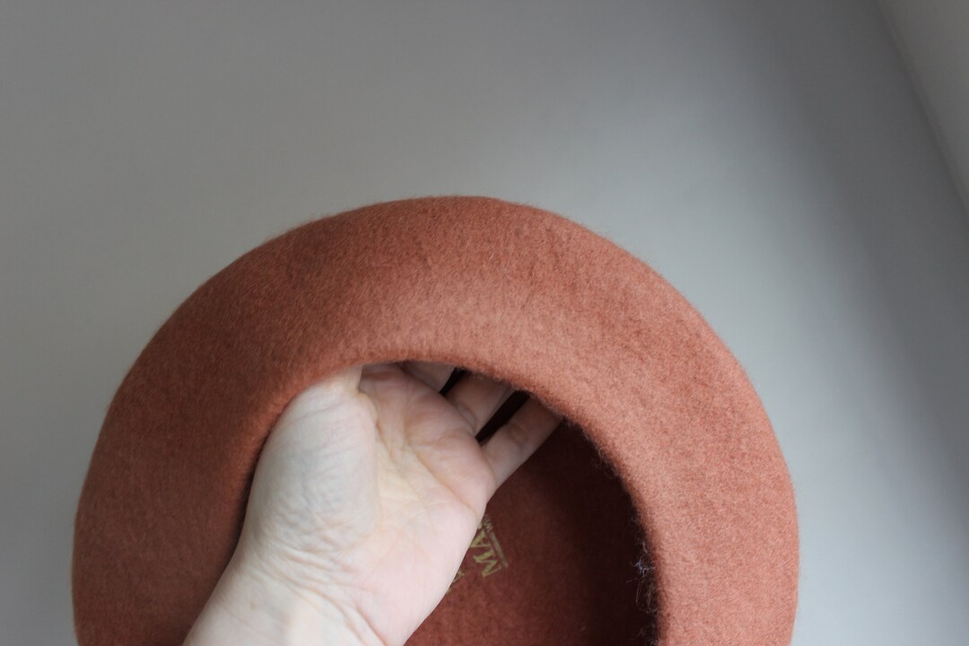 Thick Light Brown Wool Beret, Plain Colour Wool Beret, French Style ...