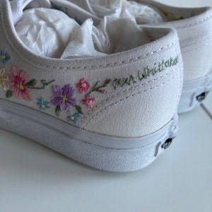 Custom Wedding Shoe, Custom Wedding Sneaker, Hand Embroidered Shoes ...