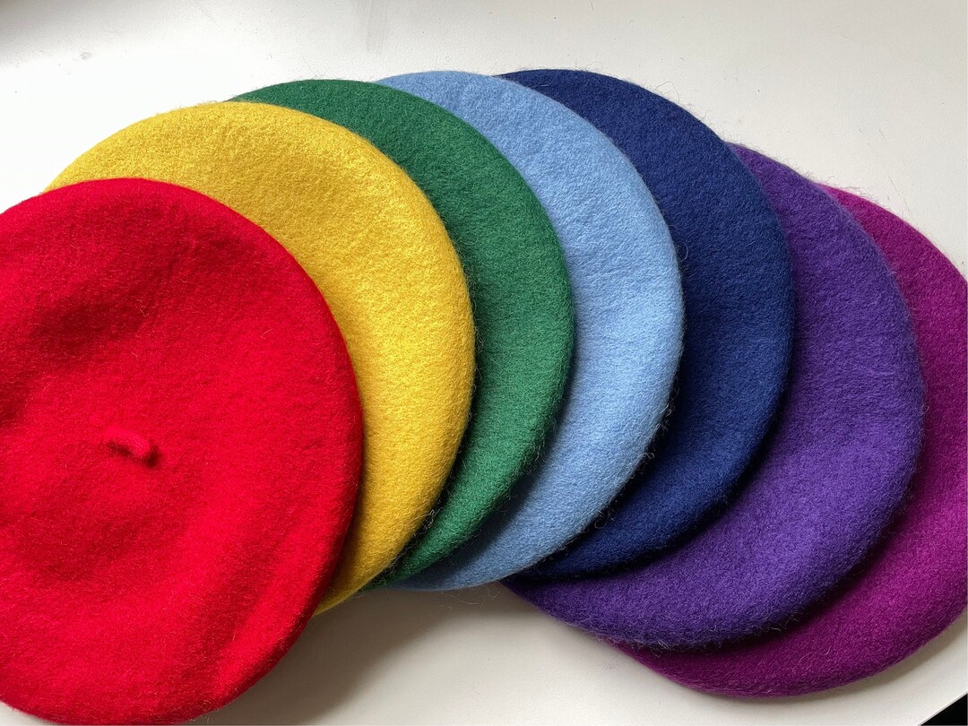 Thick Premium Wool Beret in 24 Colours, French Style Beret, UK Designed ...