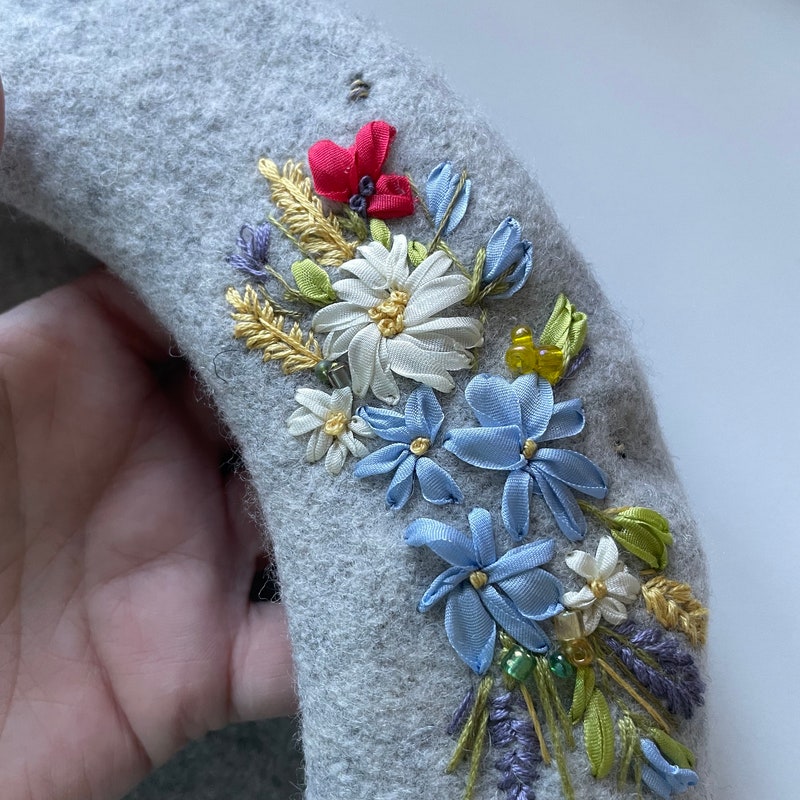 Embroidered Copper Ribbon - Etsy UK