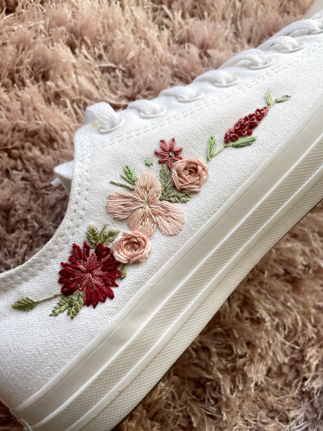 Dusty Rose Sneaker, Custom Wedding Shoes, Custom Wedding Shoes, Hand ...