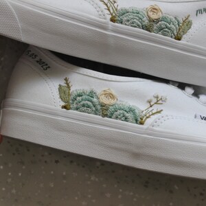 Custom Wedding Sneakers With Realistic Shaded Rose Bouquet - Garden ...