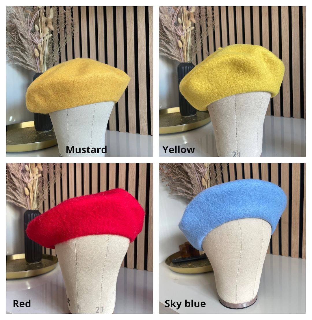 Thick Wool French Style Beret, Warm Plain Beret , Thick Wool Beret ...