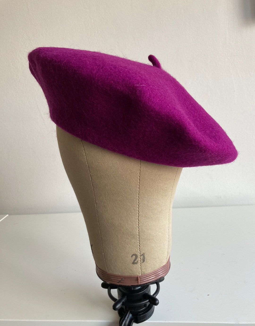 Plum Purple Beret, Premium Wool Beret in 24 Colours, Plain Beret Blank ...