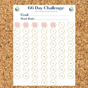 66 Day Habit Tracker Activity Chart Printable Progress - Etsy Canada