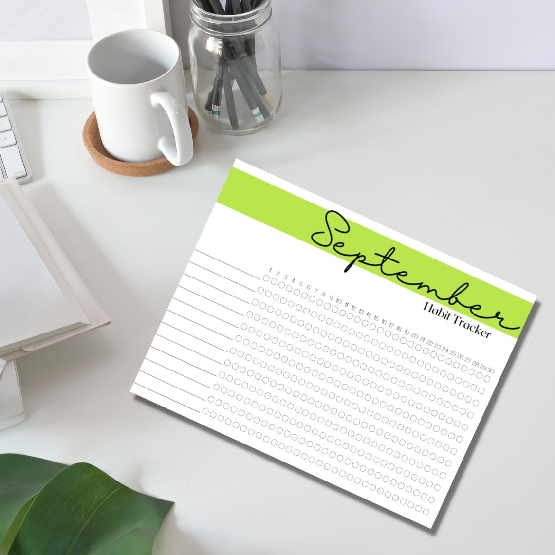 Motivational Habit Tracker Printable Monthly Tracker 30 Day - Etsy