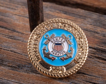 U.S. Coast Guard Seal & U.S. Flag Lapel Pin, U.S. Coast Guard Logo and ...