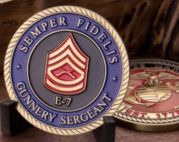 Marine Gunnery Sergeant E7 Challenge Coin - Etsy