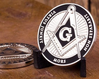 Freemason Shield Challenge Coin | Etsy