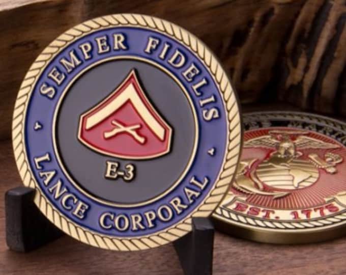 Marine Lance Corporal E3 Challenge Coin - Etsy