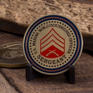 NCO Marine Sergeant Coin - Etsy