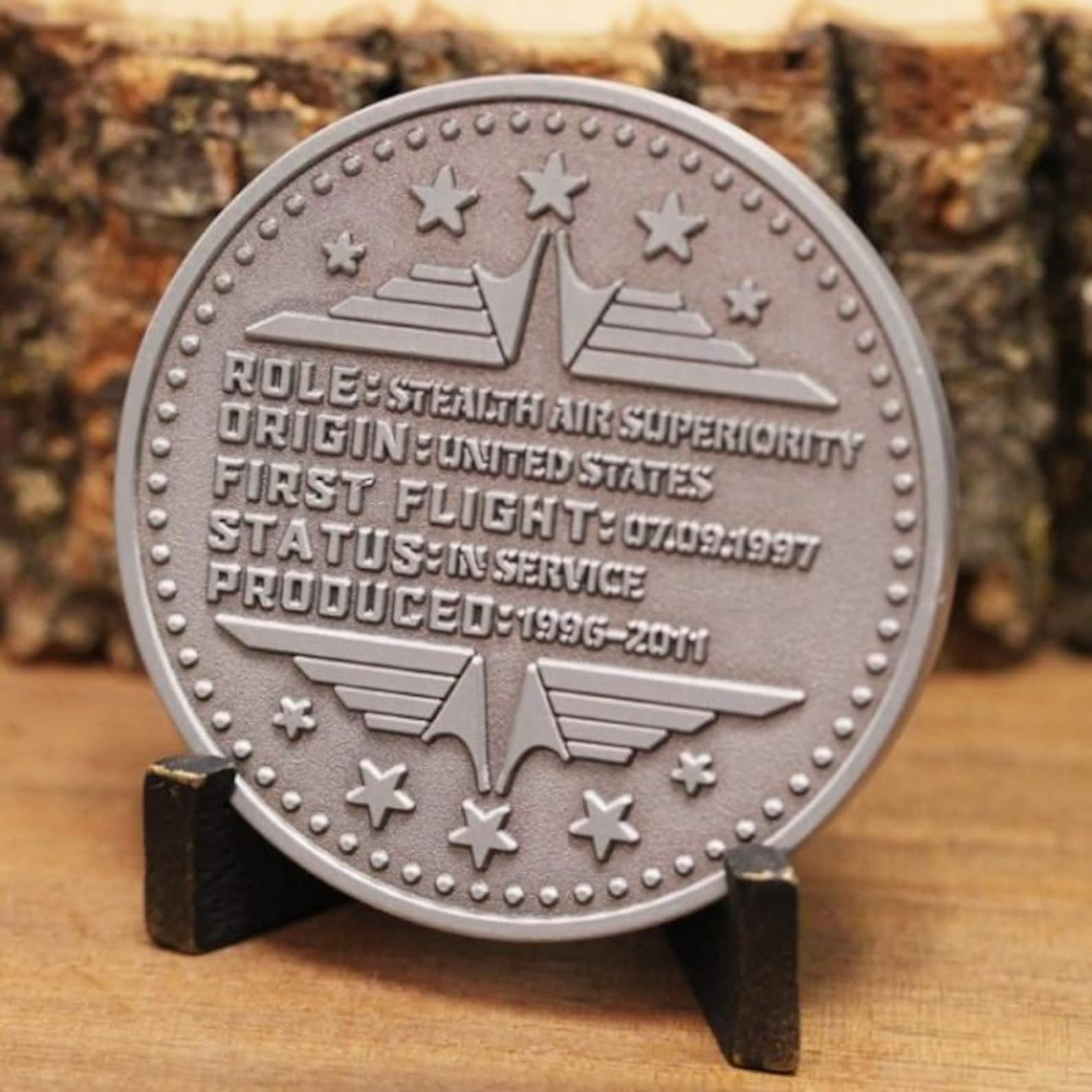 F-22 Raptor Aircraft Challenge Coin - Etsy