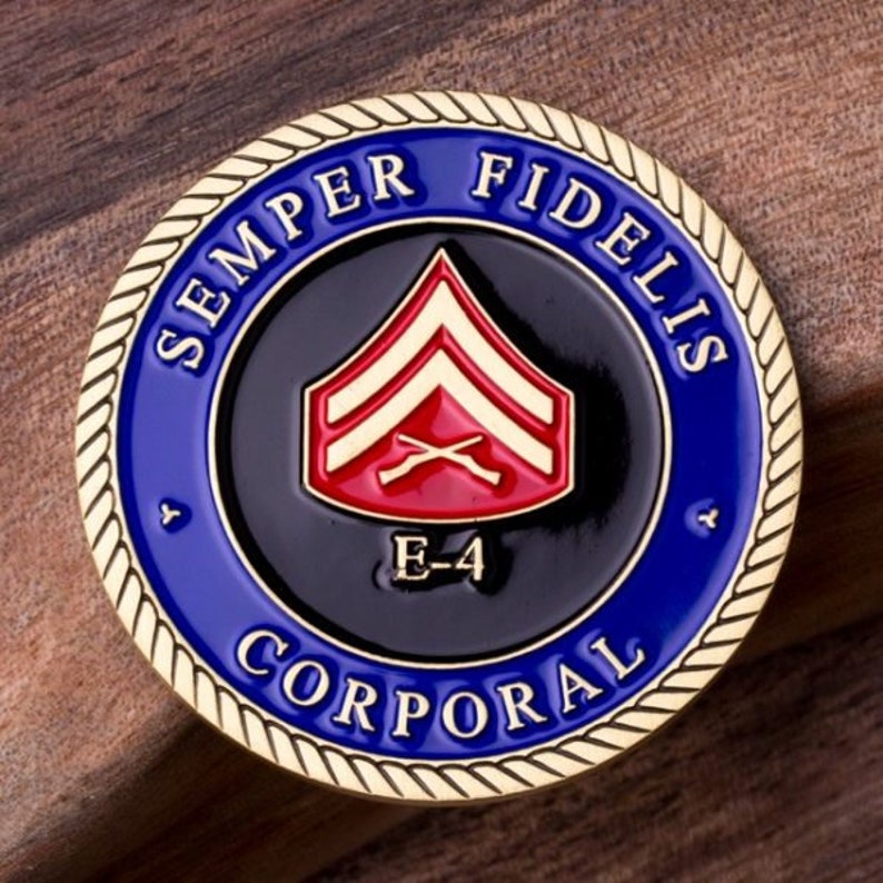 Marine Corporal E4 Challenge Coin | Etsy
