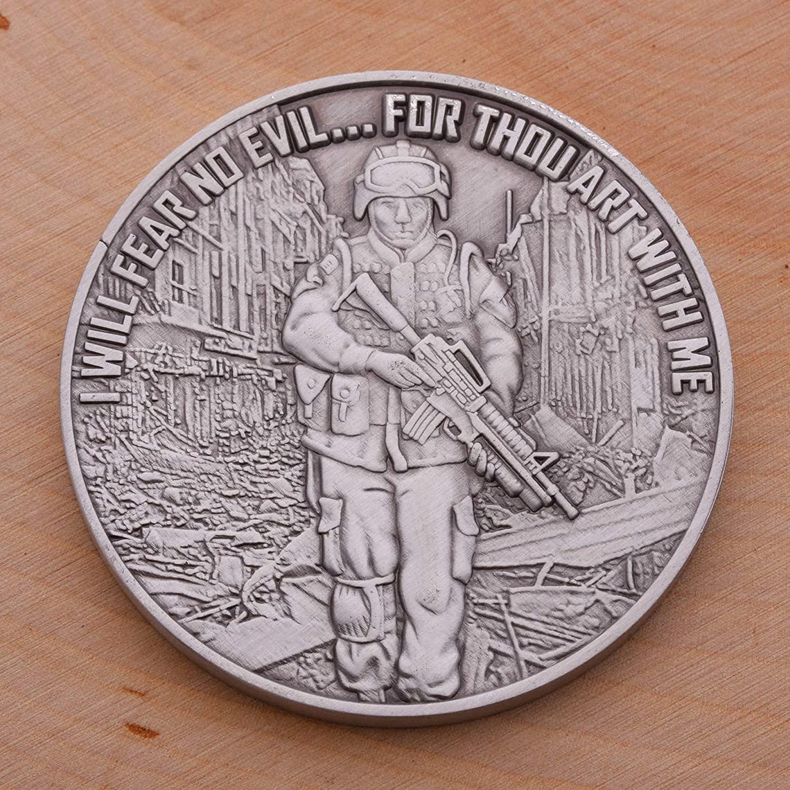 Psalm 23 "fear No Evil" Challenge Coin - Etsy