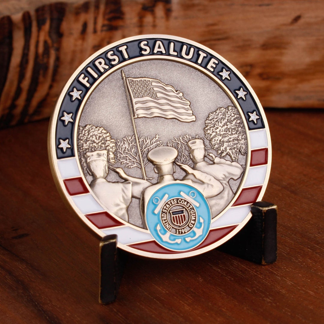 Coast Guard First Salute Challenge Coin - Etsy