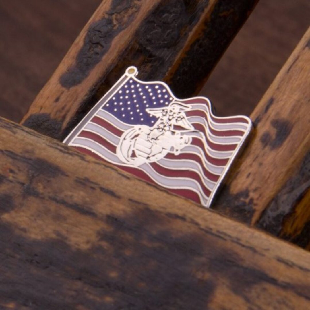 United States Marine Corps EGA American Flag Lapel Pin - Etsy