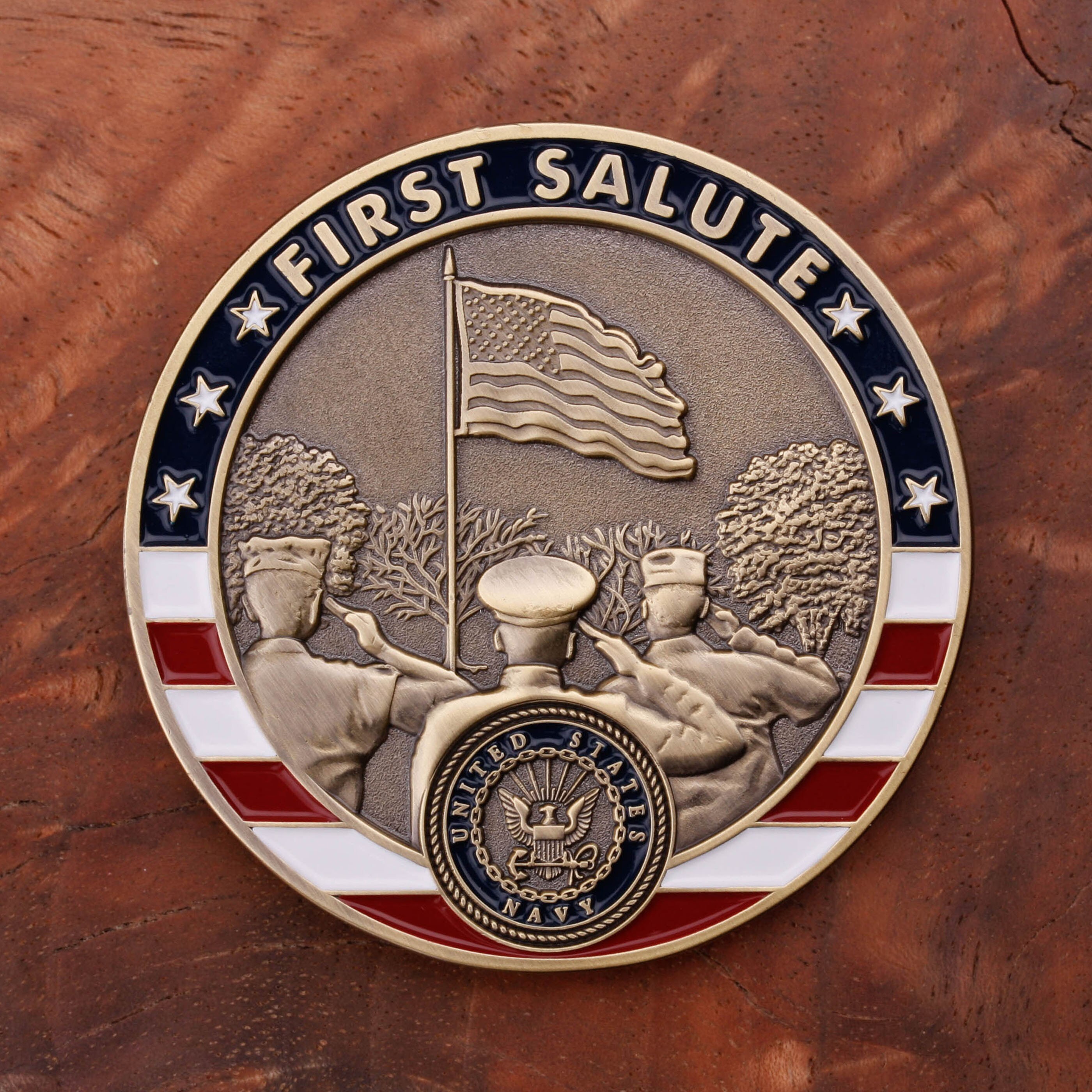 United States Navy First Salute Challenge Coin - Etsy