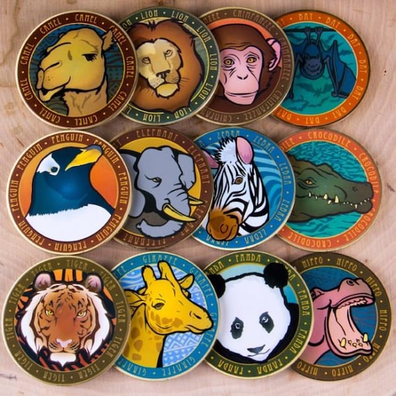 Wildlife Challenge Coins | Etsy