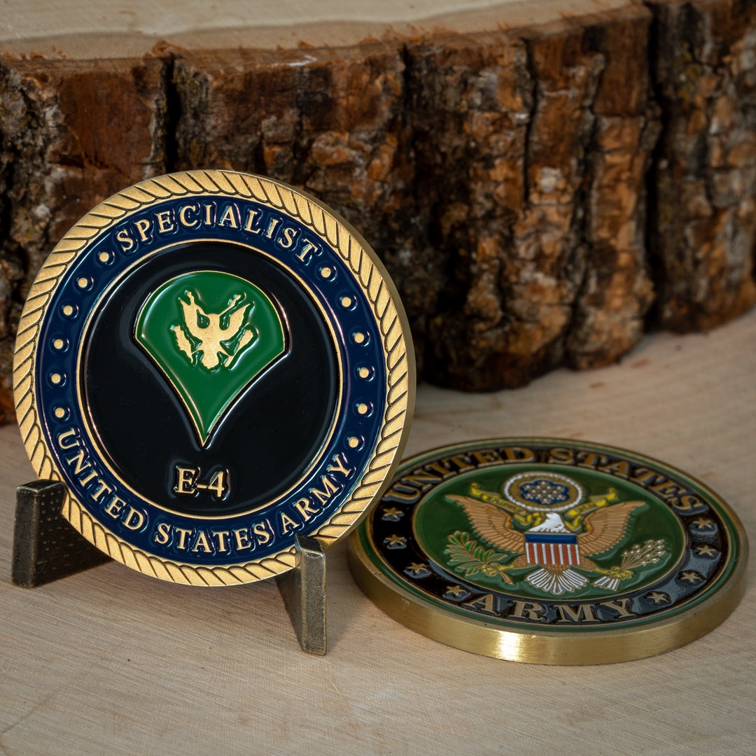 Army Specialist E4 Challenge Coin - Etsy