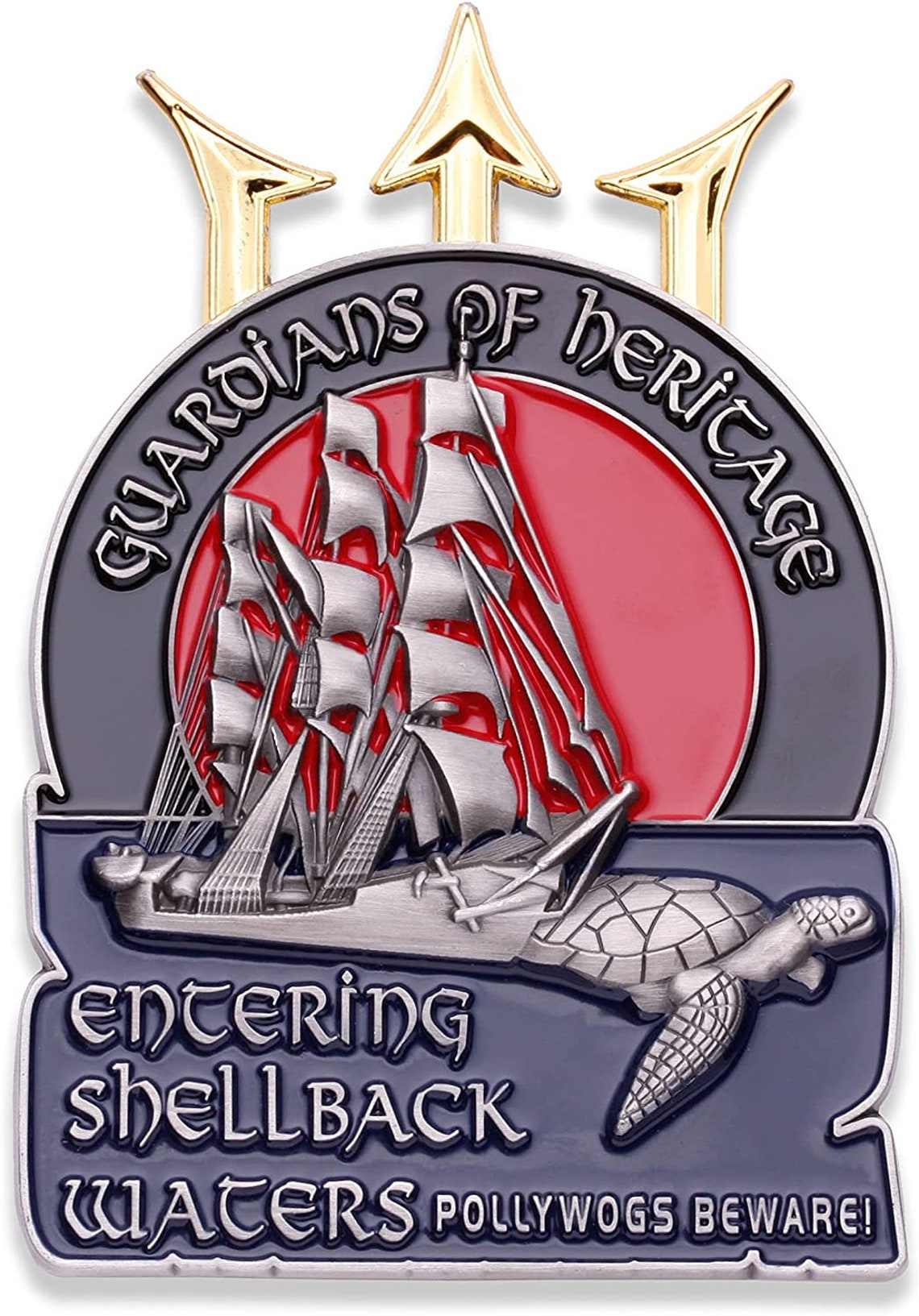 Navy Shellback Challenge Coin Odd Shaped - Etsy