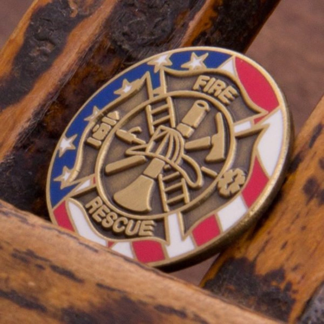 Fire and Rescue Firefighter Lapel Pin - Etsy