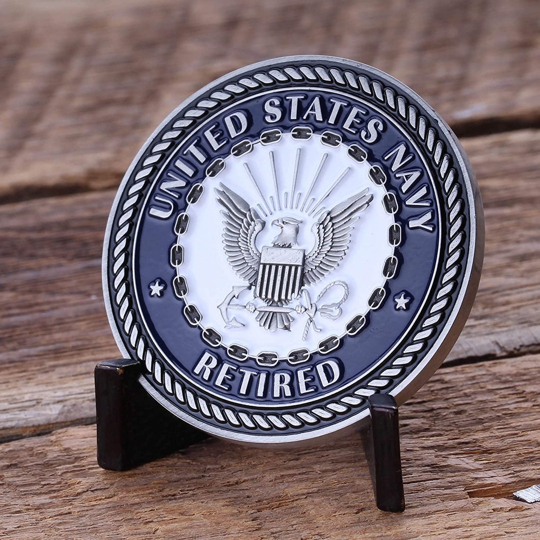 Navy Retired Service Coin - Etsy