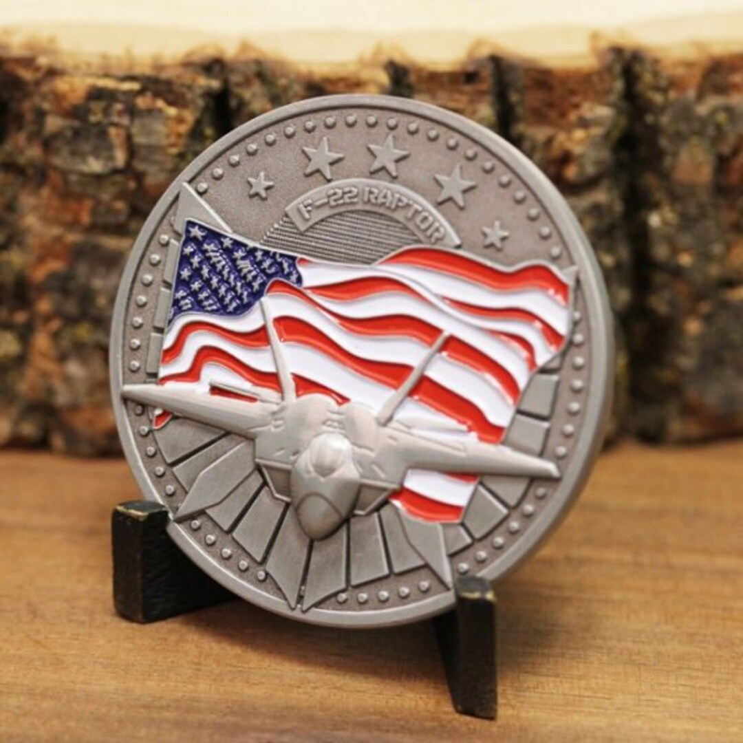 F-22 Raptor Aircraft Challenge Coin - Etsy