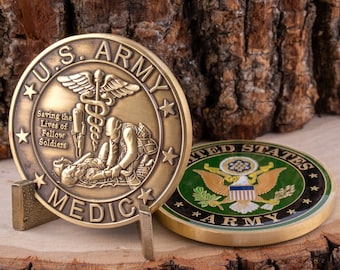 US Army Combat Medic Challenge Coin 2 23 - Etsy