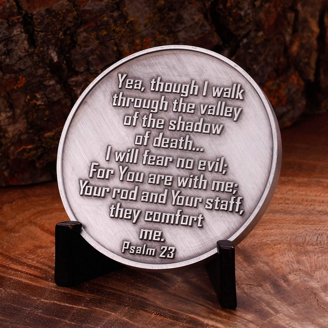 Psalm 23 "fear No Evil" Challenge Coin - Etsy UK
