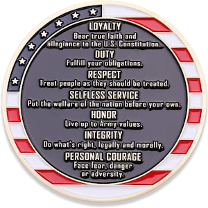 U.S. Army Core Values Challenge Coin - Etsy