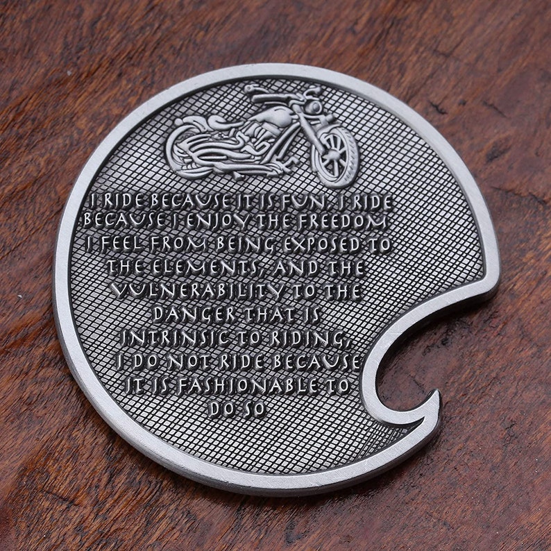 Motorcycle Creed Challenge Coin - Etsy