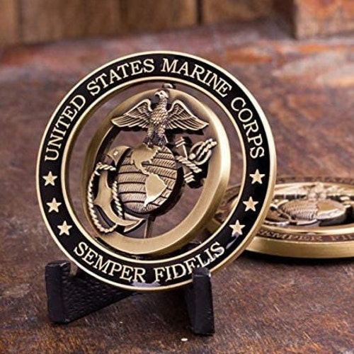 Marine Corps First Salute Challenge Coin USMC - Etsy