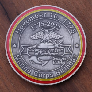 2022 Limited Edition US Marine Corps Birthday Challenge Coin - Etsy