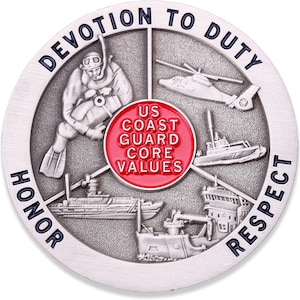U.S. Coast Guard Core Values Challenge Coins - Etsy
