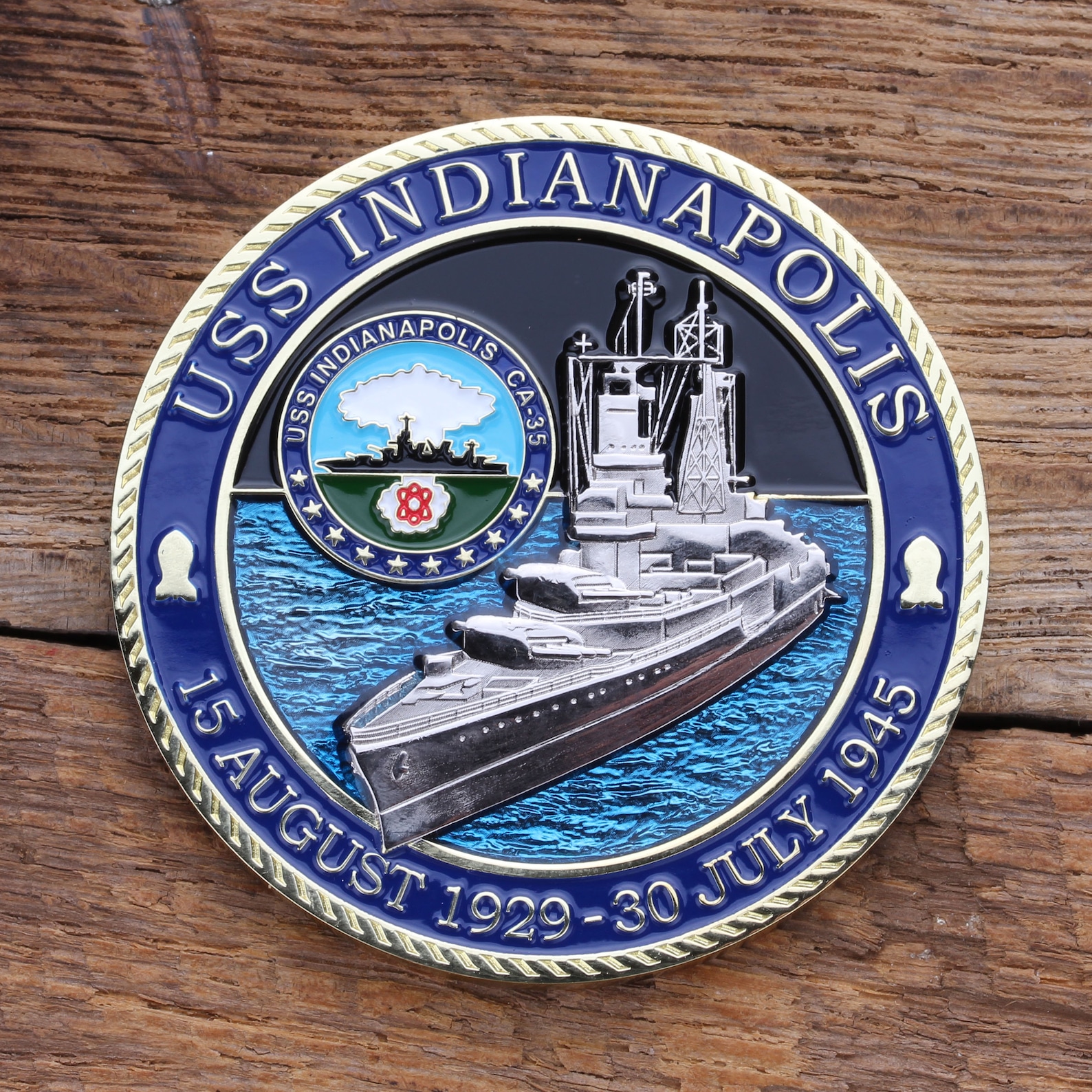 USS Indianapolis CA-35 Memorial Challenge Coin - Etsy