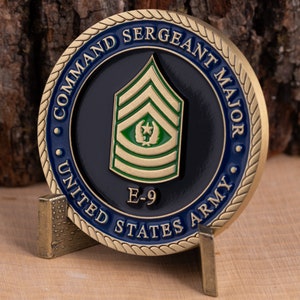 Army Command Sergeant Major E9 Challenge Coin - Etsy