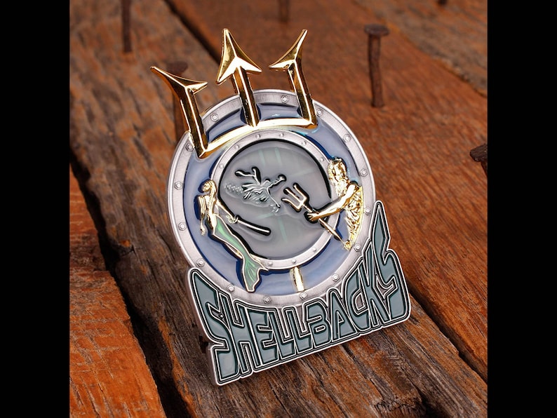 Navy Shellback Challenge Coin Odd Shaped | Etsy