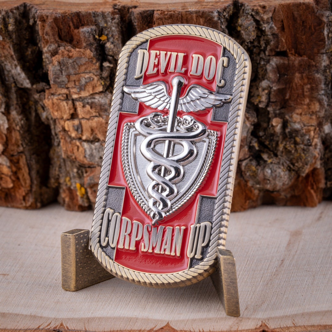 Navy Corpsman up Challenge Coin (dog Tag Shape) - Etsy