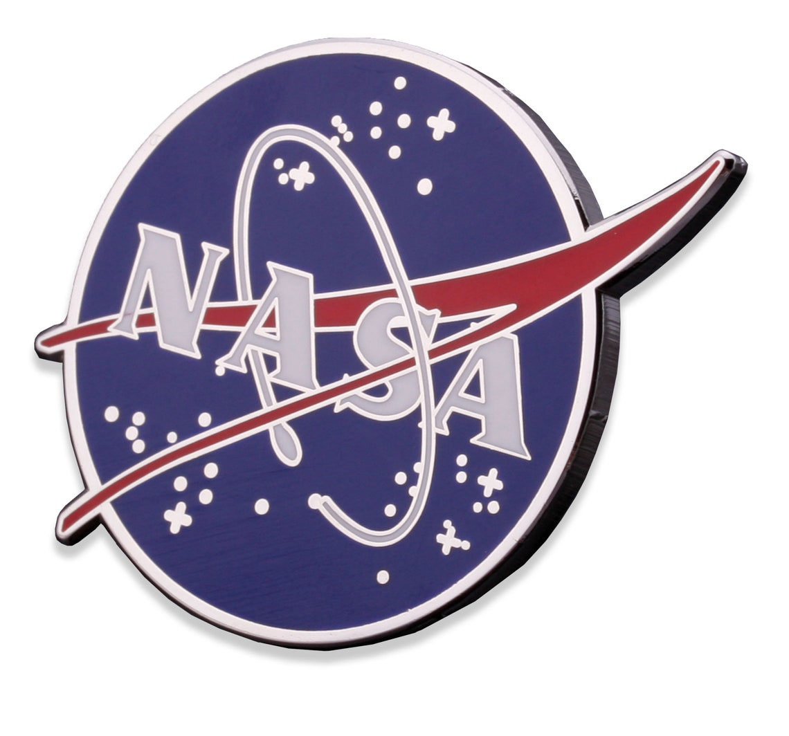 NASA Logo Enamel Lapel / Hat Pin Shiny Silver Size 1.2 or - Etsy