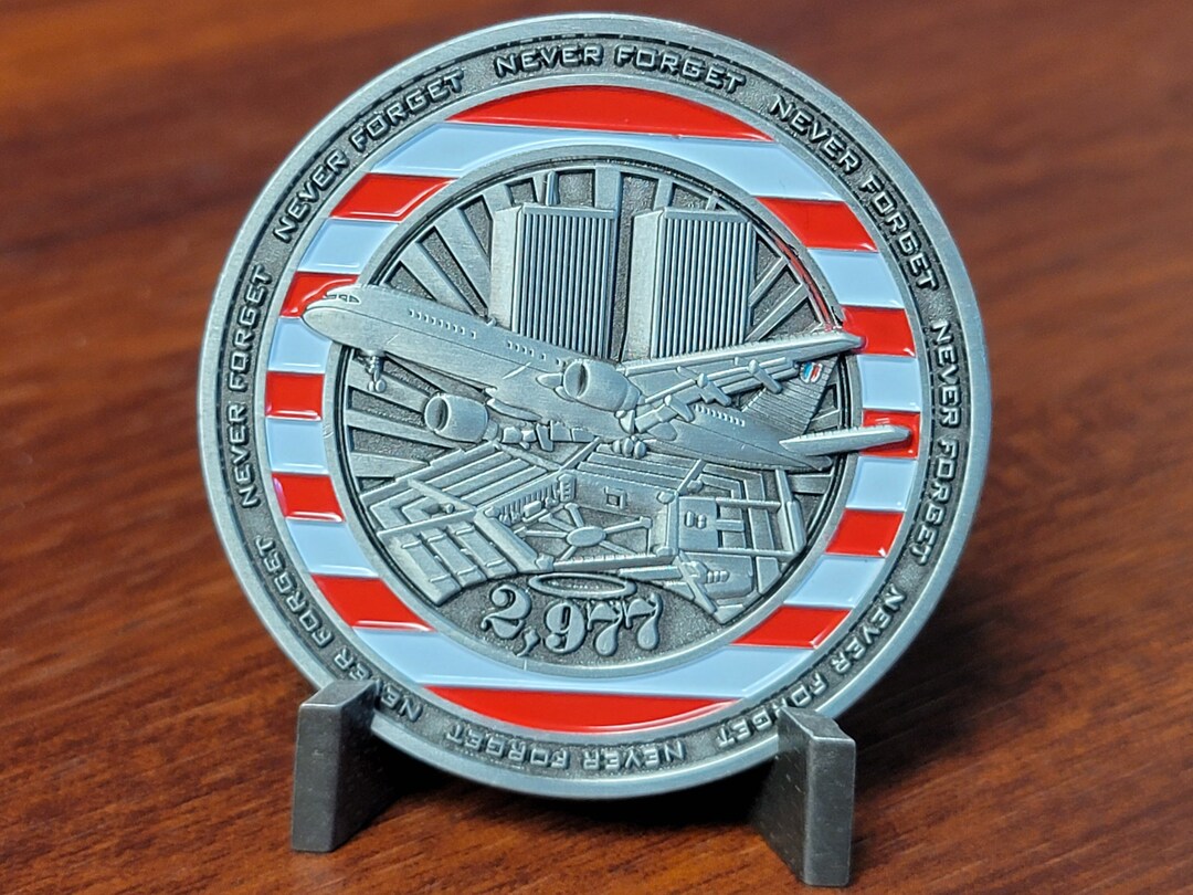 September 11th 20 Year Commemorative Challenge Coin - Never Forget - Etsy