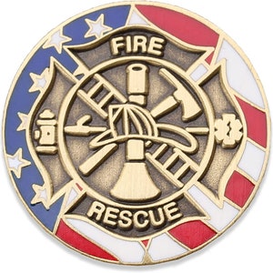Fire and Rescue Firefighter Lapel Pin - Etsy
