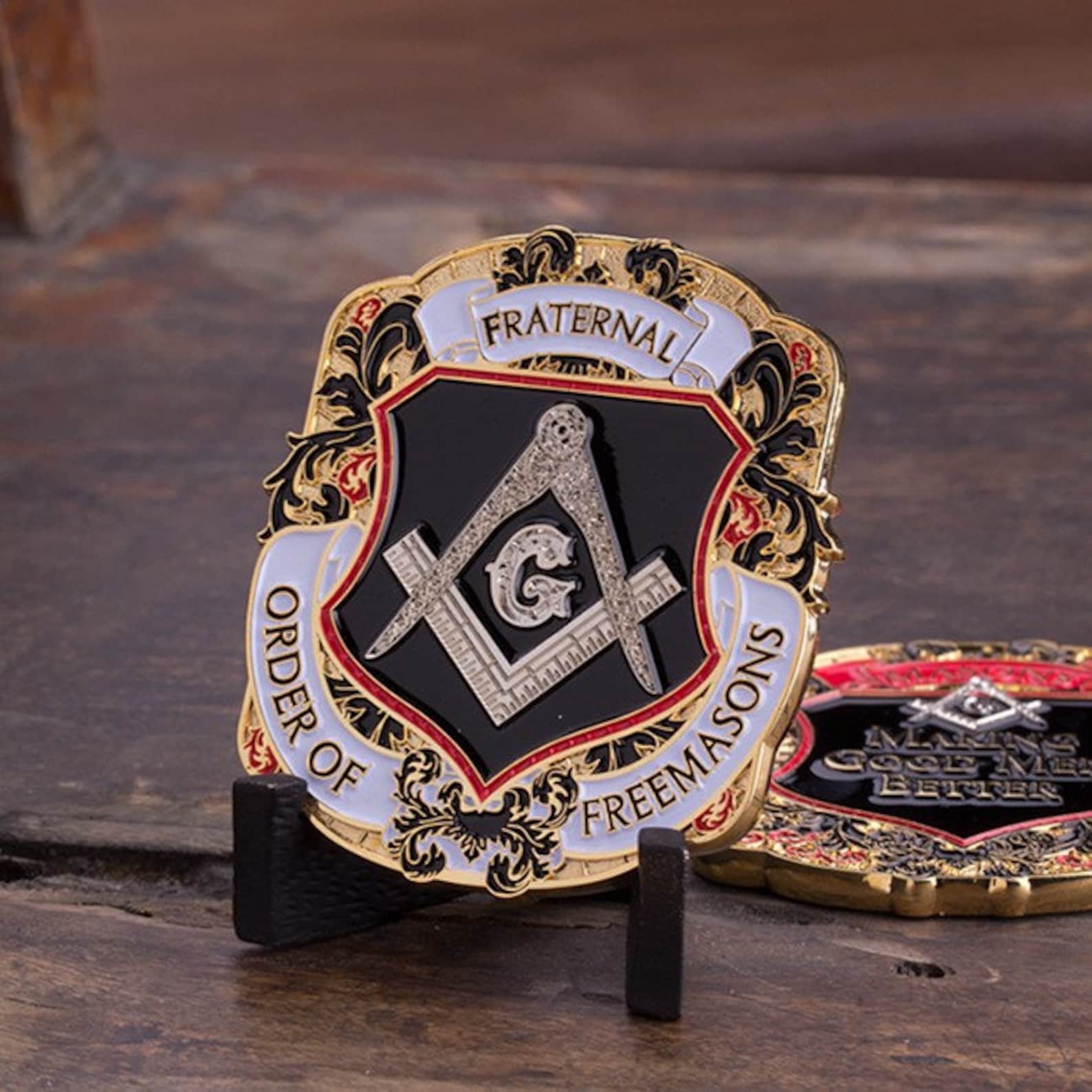 Freemason Shield Challenge Coin - Etsy