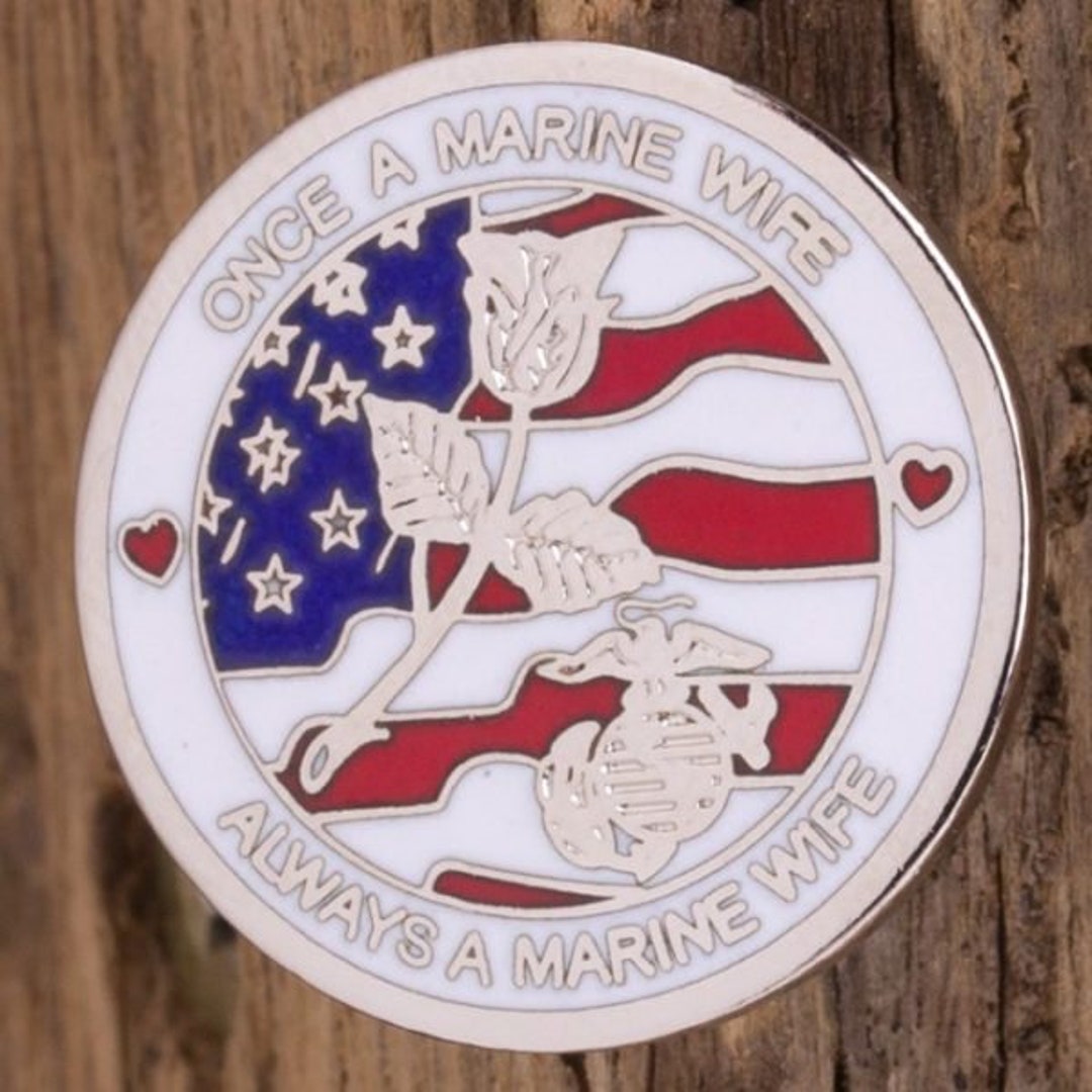United States Marine Corps USMC Wife Lapel Pin - Etsy