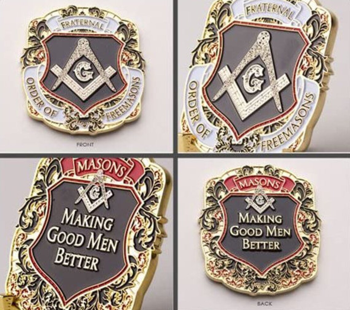 Freemason Shield Challenge Coin | Etsy