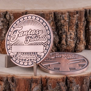 Fantasy Football Copper Coin - Etsy