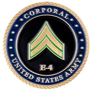 Army Corporal E4 Challenge Coin - Etsy